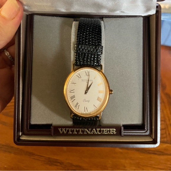 Wittnauer | Accessories | Wittnauer Vintage Mens Wrist Watch Leather ...